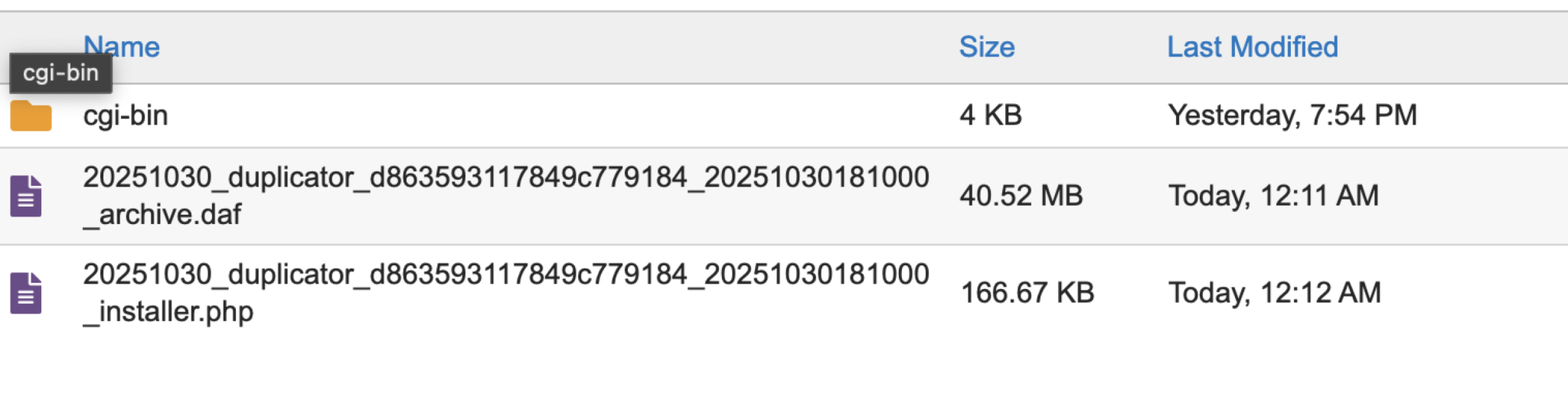 Classic Installation - Duplicator