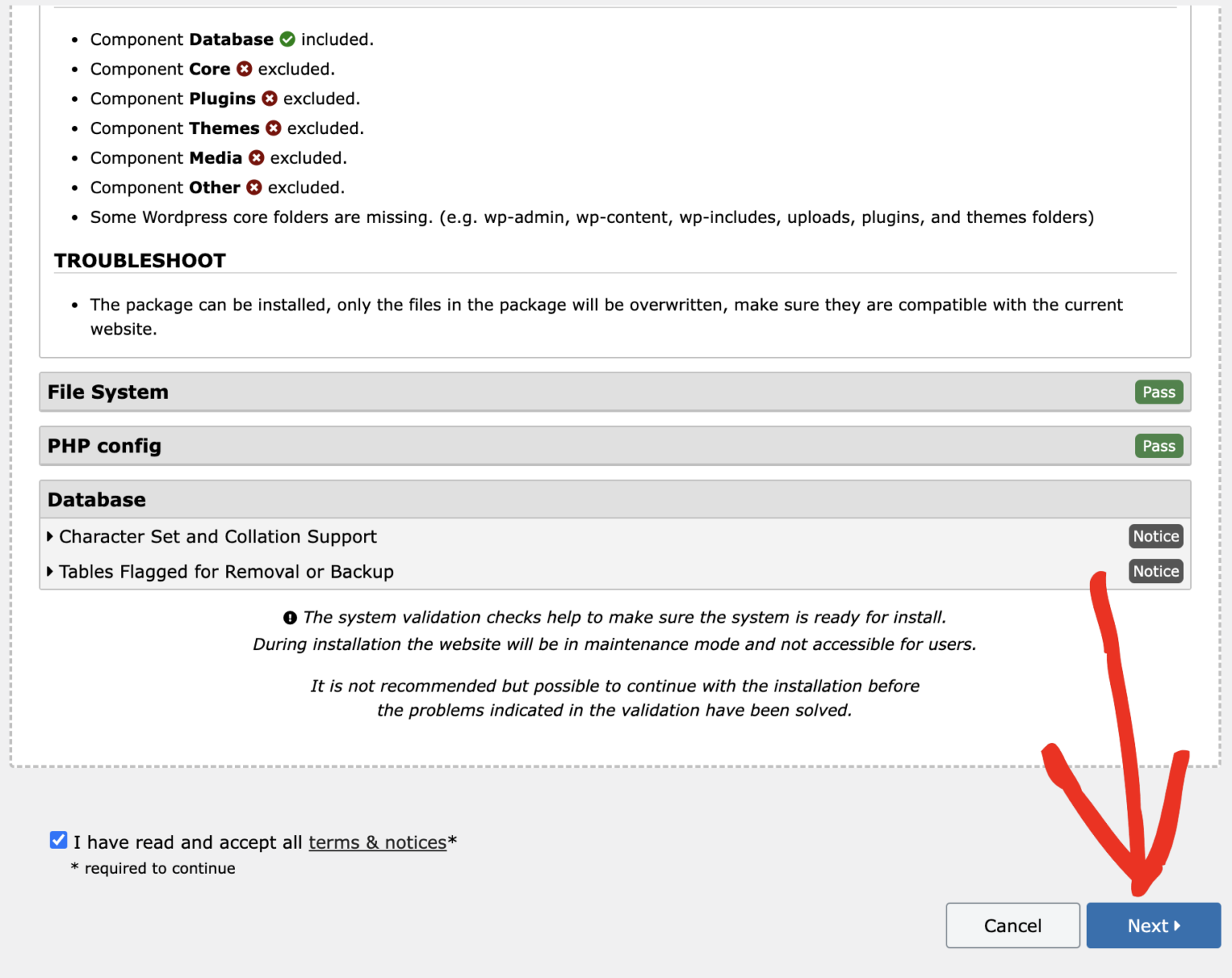 Creating Database Only Backup Duplicator