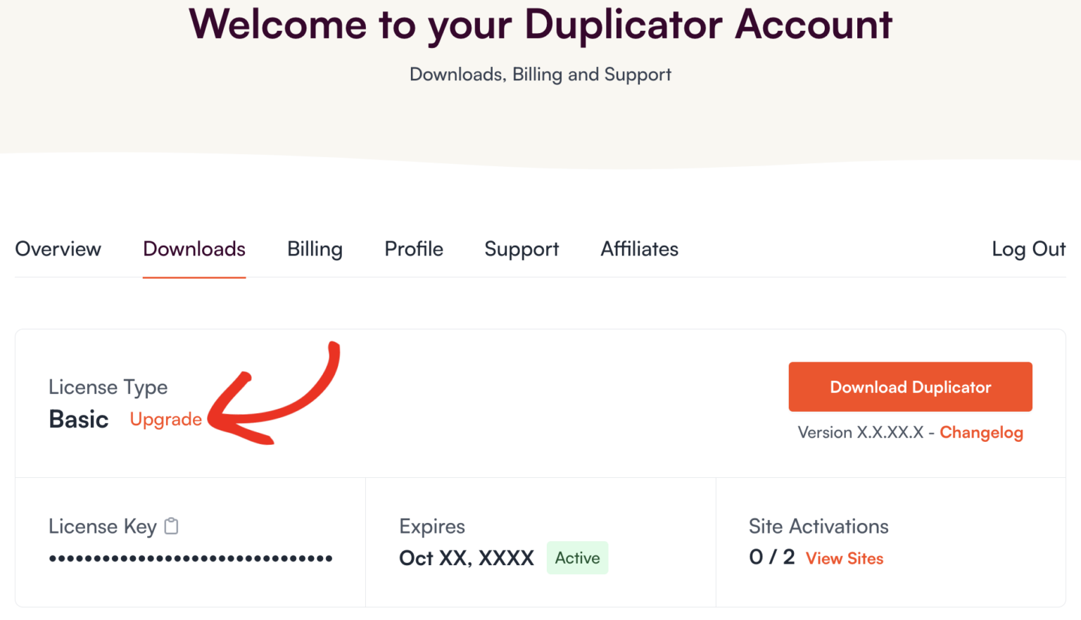 Upgrading Your License - Duplicator