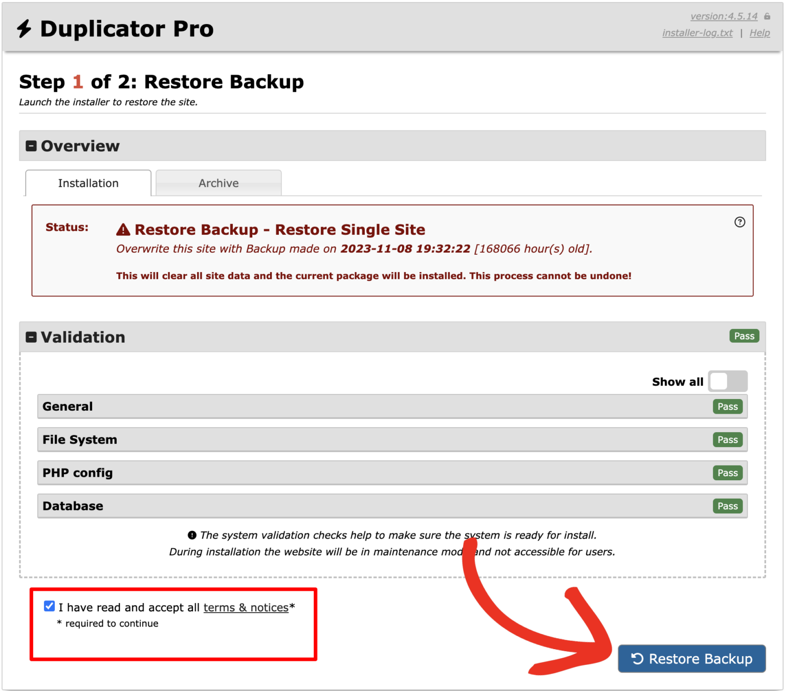 Recover Your Site Using Disaster Recovery - Duplicator
