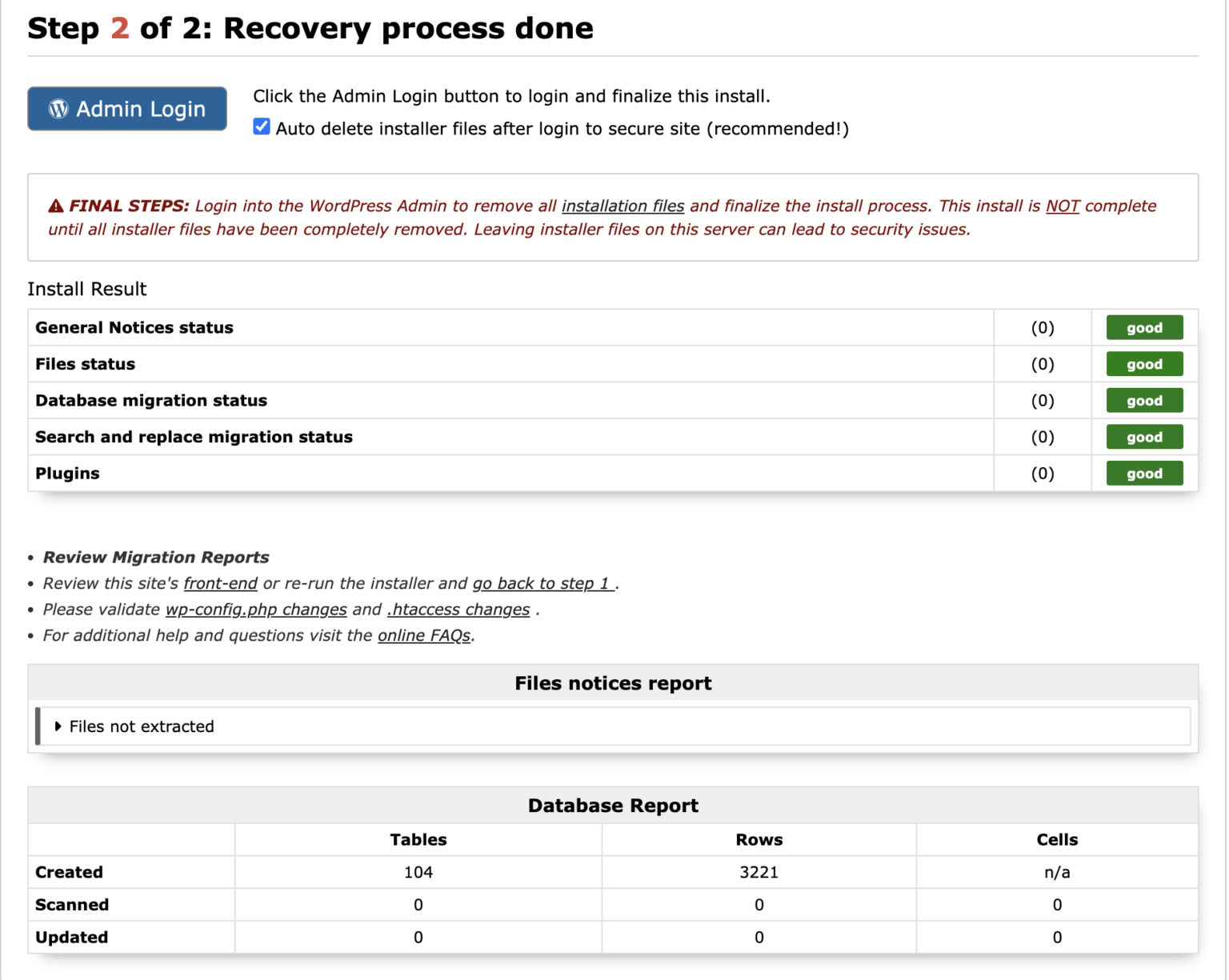 Restoring Your Backup - Duplicator