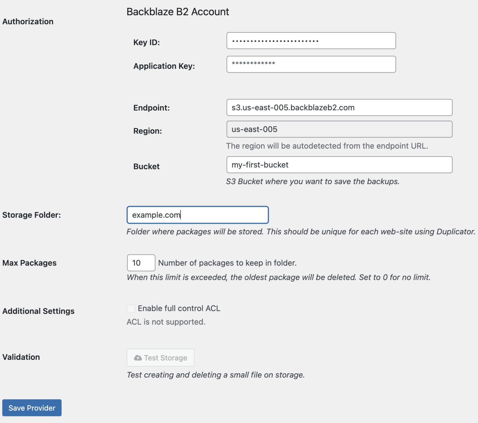 Storing Your Backup to Backblaze B2 - Duplicator