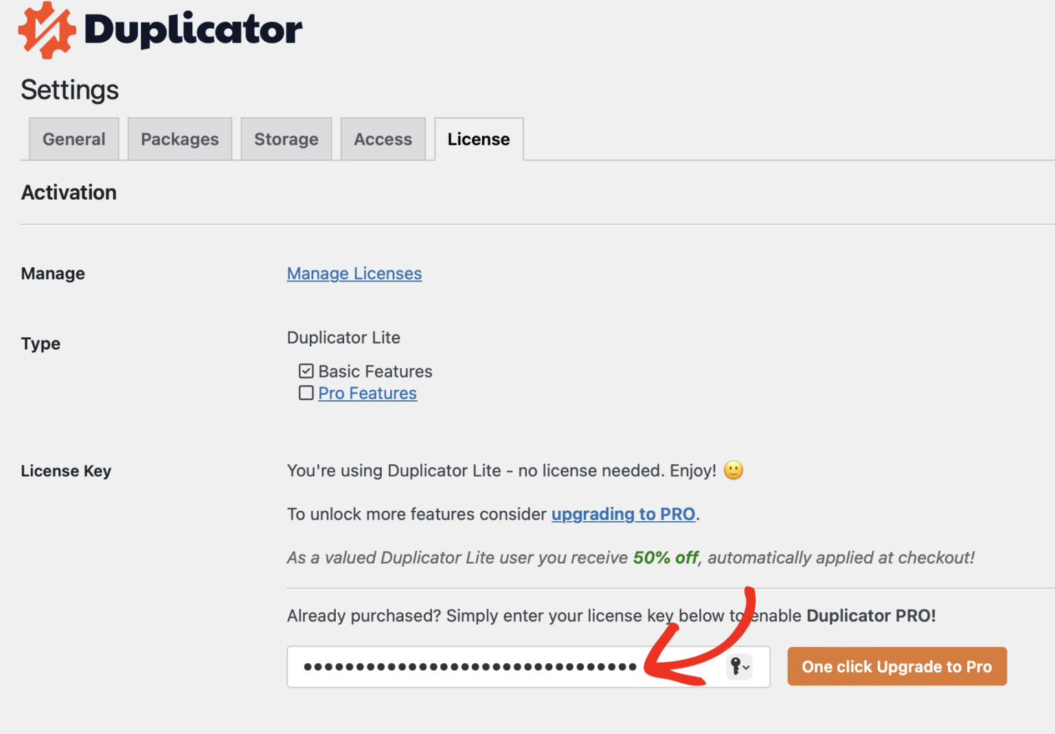 Upgrading from Duplicator Lite to Paid License - Duplicator
