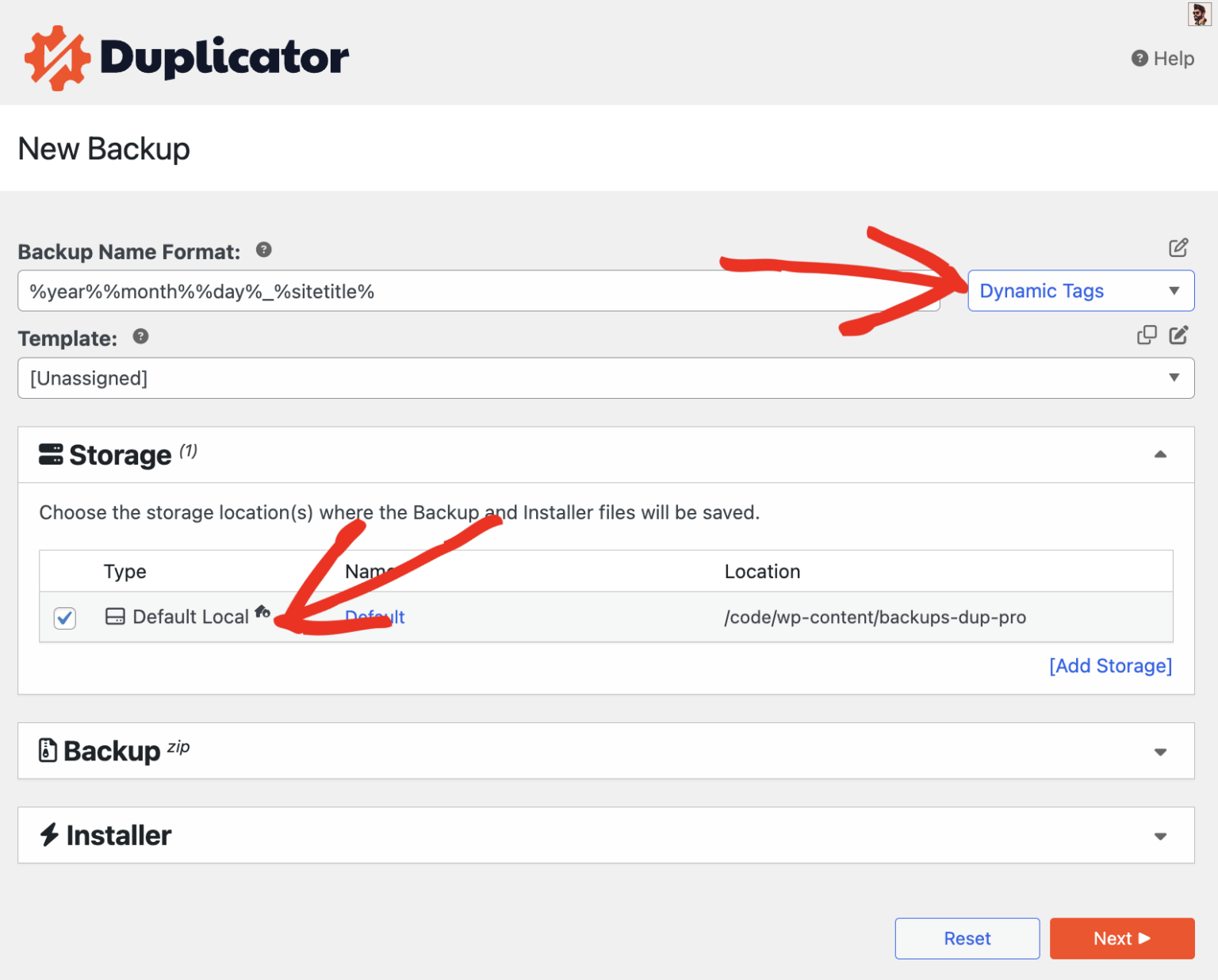 Creating Your First Backup - Duplicator